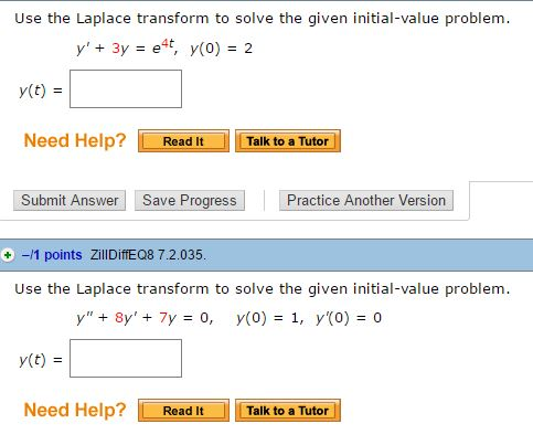 Solved Use the Laplace transform to solve the given | Chegg.com