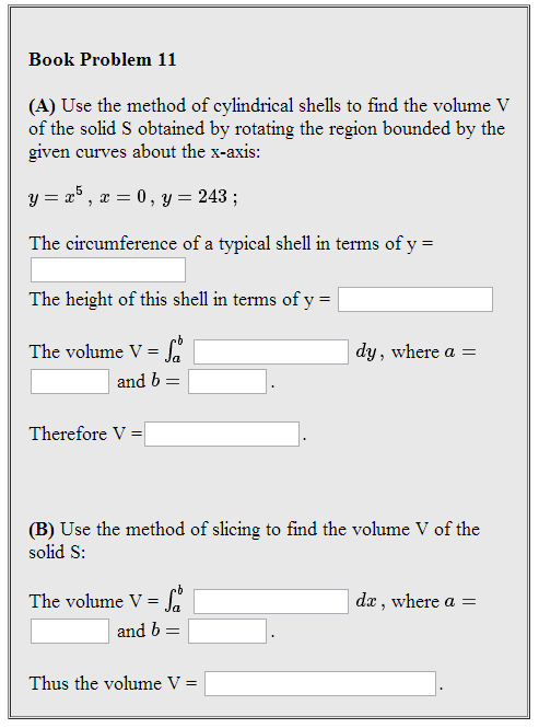 Solved Use the method of cylindrical shells to find the | Chegg.com
