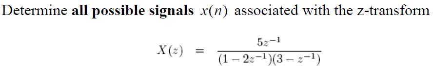 Solved Determine all possible signals x(n) associated with | Chegg.com