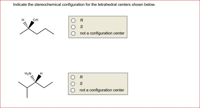 Solved Indicate the stereochemical configuration for the | Chegg.com