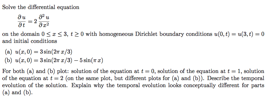Solved Solve the differential equation partial differential | Chegg.com