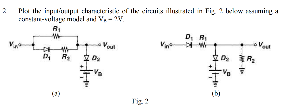 Solved Plot the input/output characteristic of the circuits | Chegg.com Solved Plot the input/output characteristic of the circuits | Chegg.com