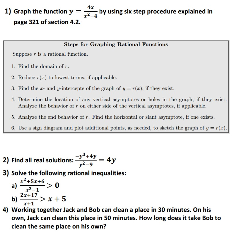 How To Draw Rational Functions