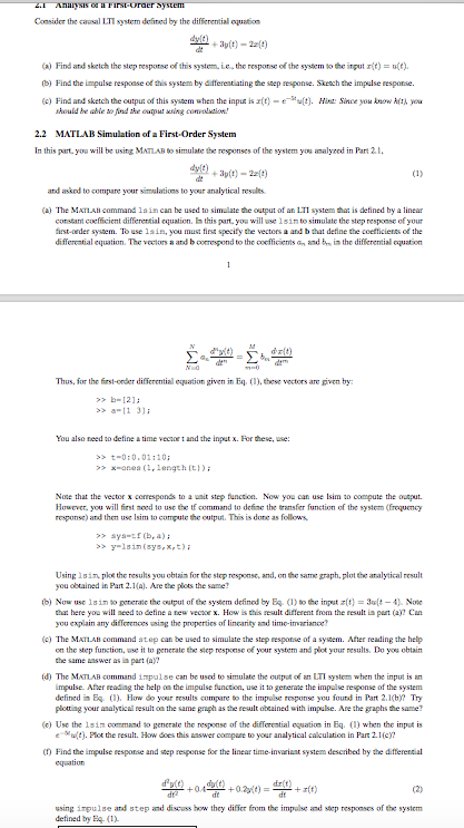 Solved Consider the caesal LTT system defined by the | Chegg.com