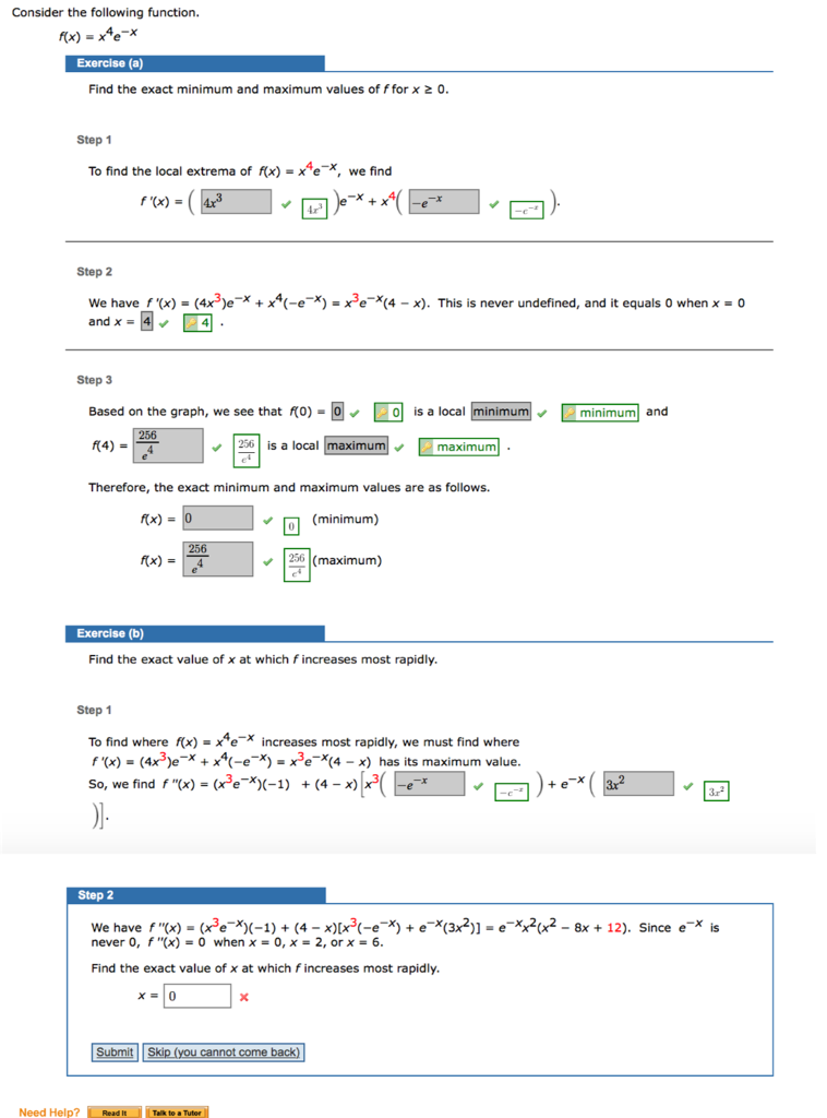 Solved Consider the following function. Find the exact | Chegg.com
