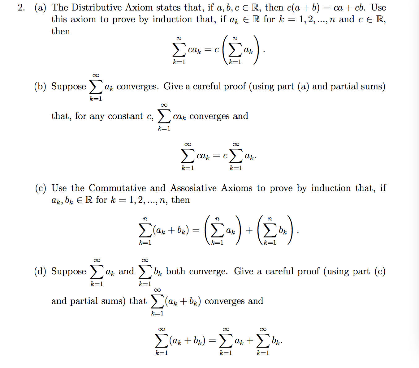 The Distributive Axiom states that, if a, b, c | Chegg.com