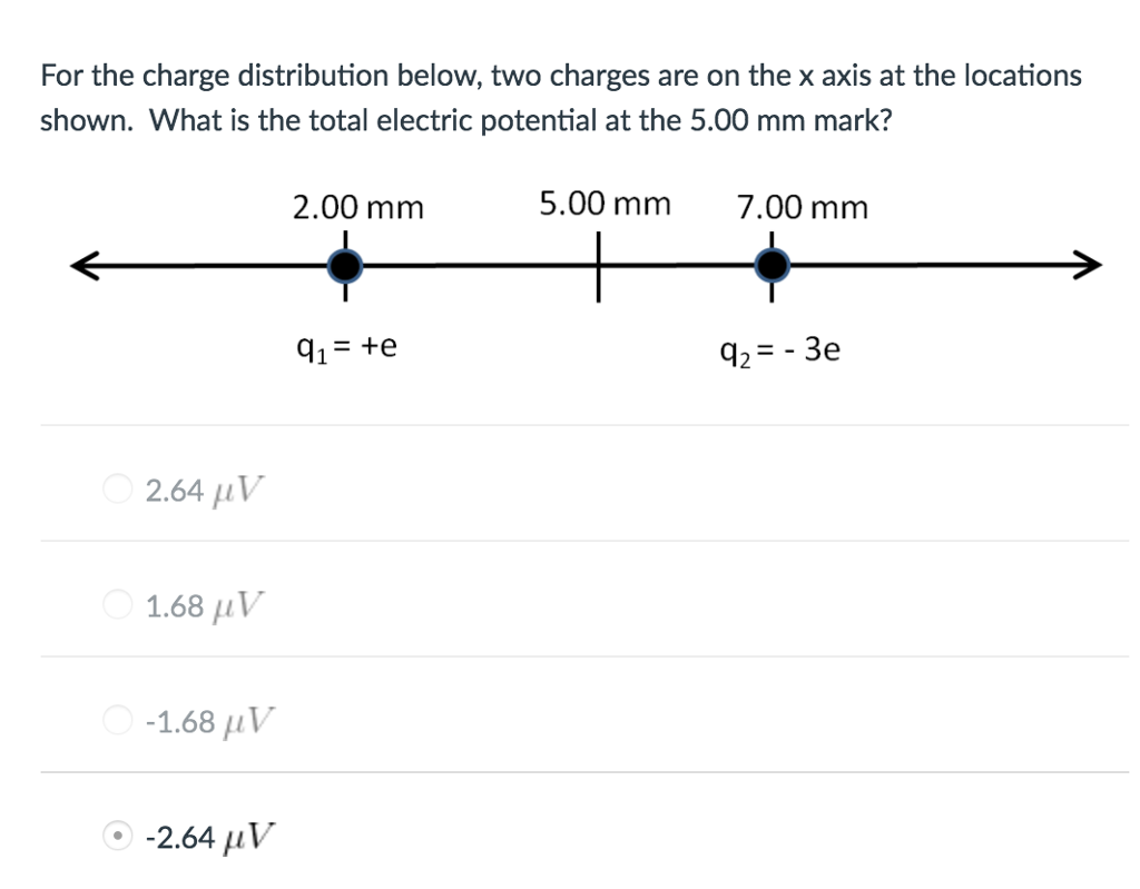 Solved For the charge distribution below, two charges are on | Chegg.com