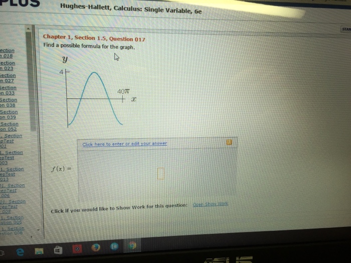 Solved Find a possible formula for the graph. | Chegg.com Solved Find a possible formula for the graph. | Chegg.com