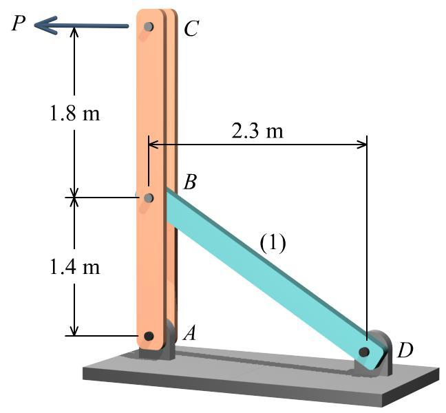 Solved The pin-connected structure is subjected to a load P | Chegg.com