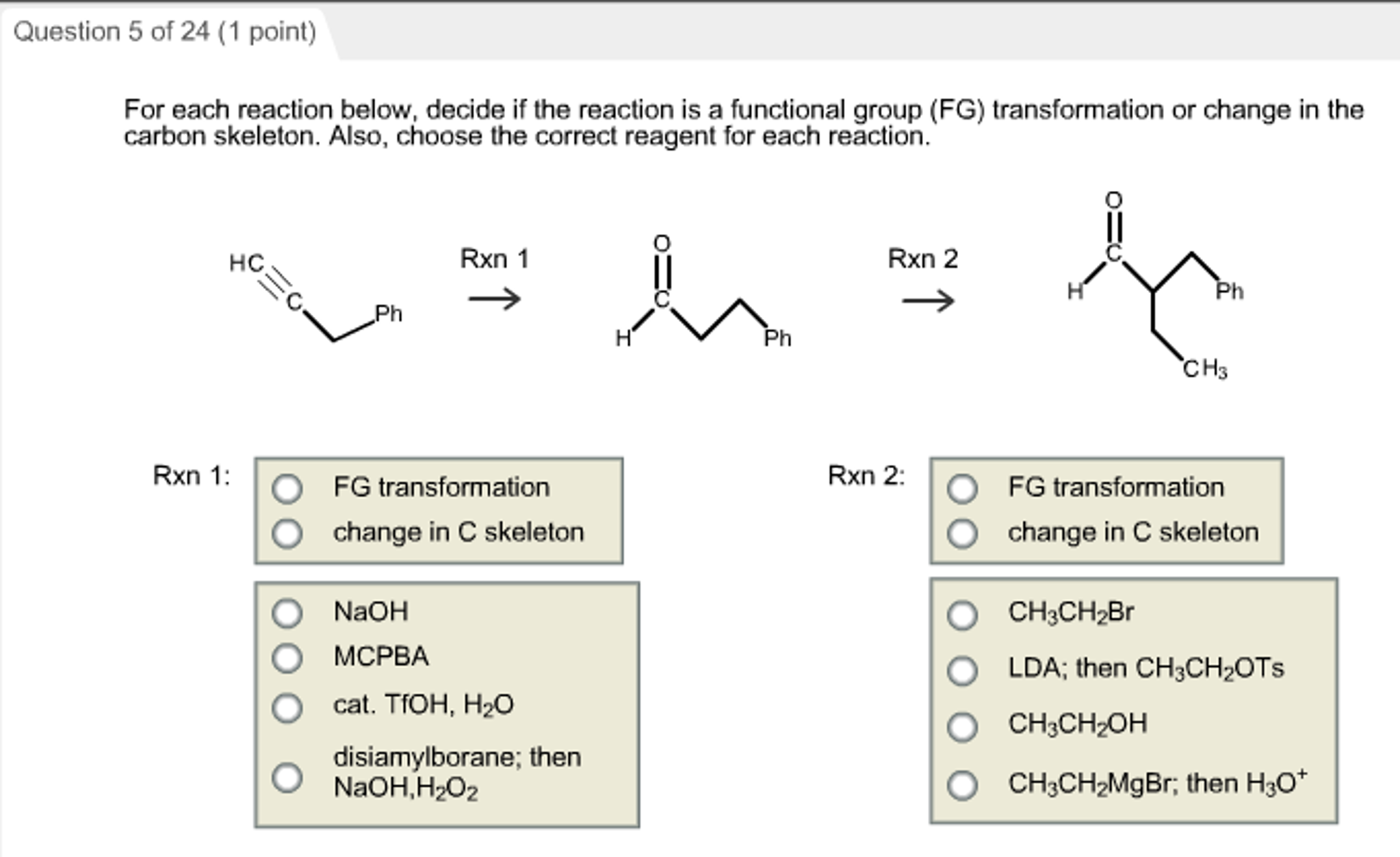 Solved For each reaction below, decide if the reaction is a | Chegg.com
