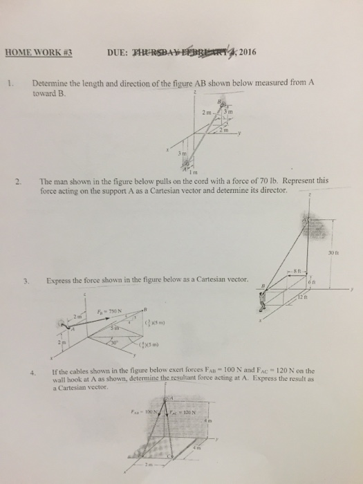 Determine the length and direction of the figure AB | Chegg.com
