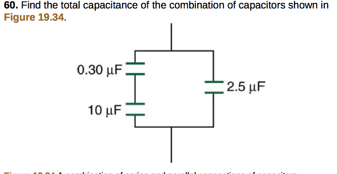 Solved 60. Find the total capacitance of the combination of | Chegg.com