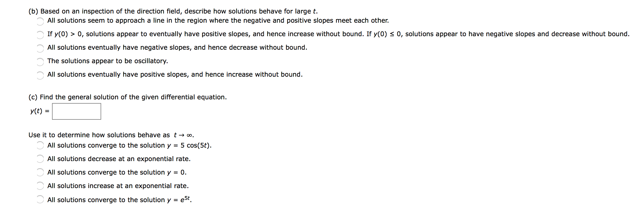 Solved Consider the following differential equation. (A | Chegg.com