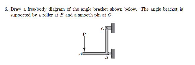 Solved Draw a free-body diagram of the angle bracket shown | Chegg.com