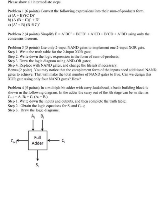 Solved Convert the following expressions into their | Chegg.com