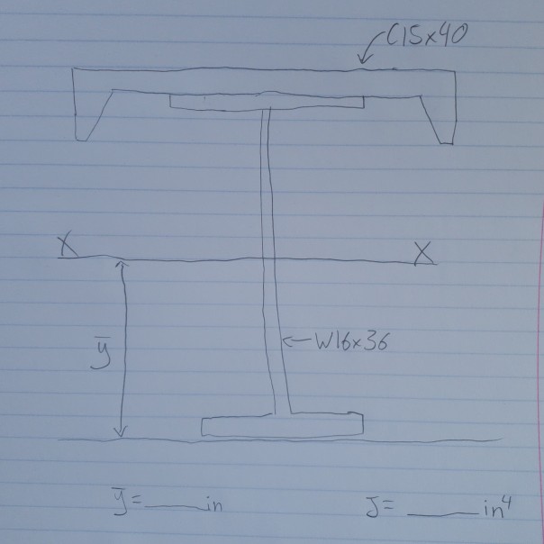 Solved A built up steel member is composed of a w16x36 wide | Chegg.com