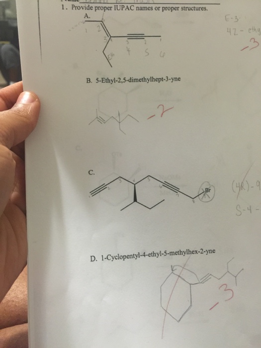 Solved Provide proper IUPAC names or proper structures. | Chegg.com