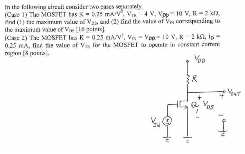 Solved In the following circuit consider two cases | Chegg.com Solved In the following circuit consider two cases | Chegg.com