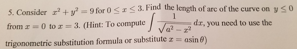 Solved Consider x^2+y^2=9 for 0 lessthanorequal x | Chegg.com
