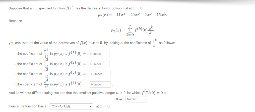 Solved Suppose that an unspecified function f(z) has the | Chegg.com
