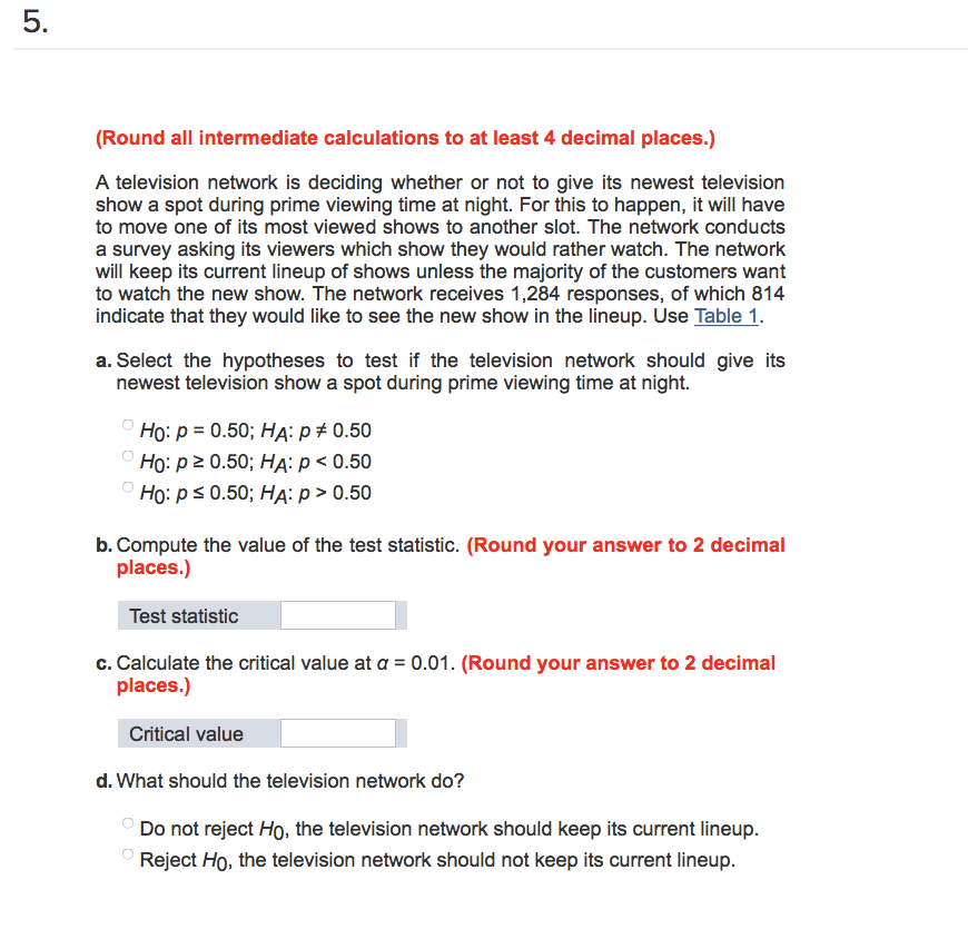 Solved 5. (Round all intermediate calculations to at least 4 | Chegg.com