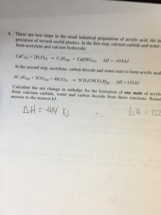 Solved There are two steps in the usual industrial | Chegg.com