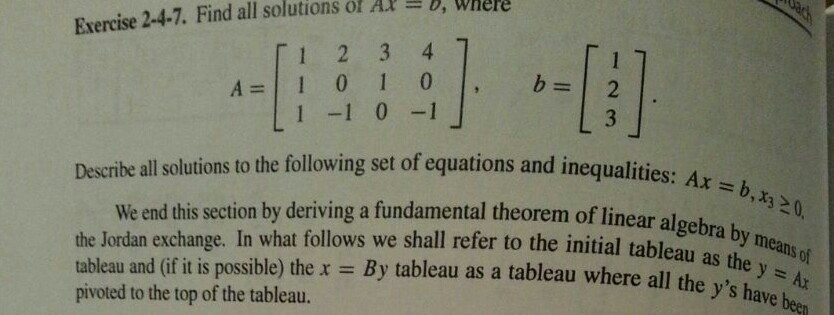 Solved Find all solutions of Ax = b, where Describe all | Chegg.com