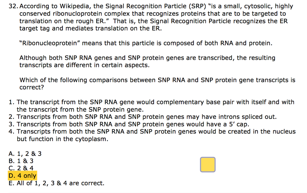 Solved According to Wikipedia, the Signal Recognition | Chegg.com