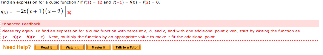 Solved Find An Expression For A Cubic Function F If F1 4340