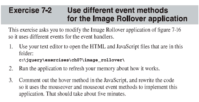 USE DIFFERENT EVENT METHODS FOR THE IMAGE | Chegg.com