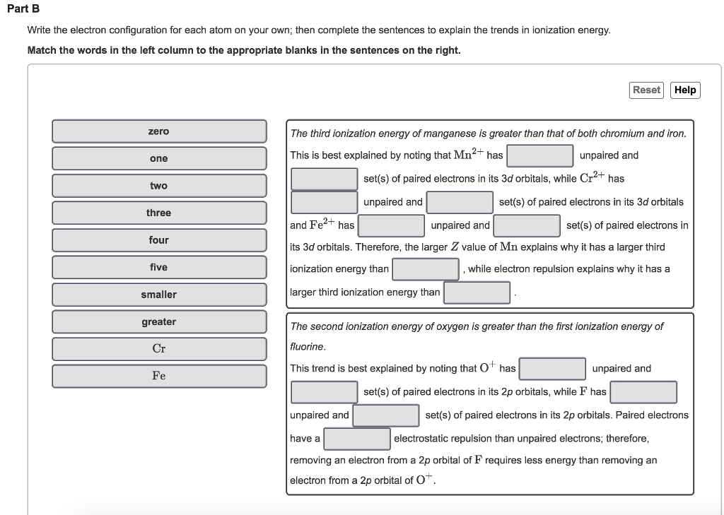 Solved Part B Write The Electron Configuration For Each Atom