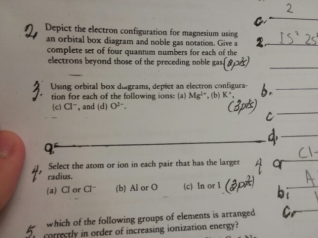Solved Depict the electron configuration for magnesium using | Chegg.com