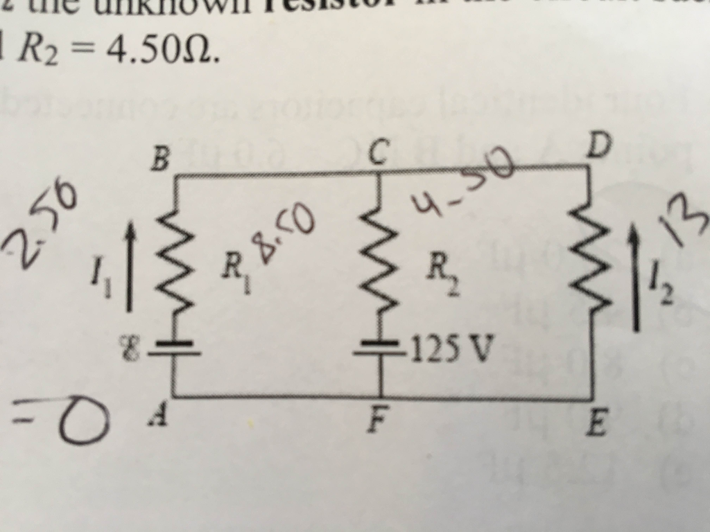 Solved Find in volts the unknown emf and in ohms the unknown | Chegg.com