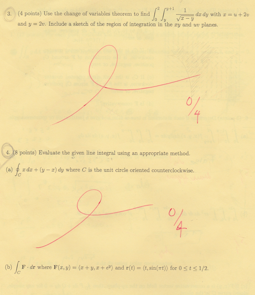 Solved 3. (4 points) Use the change of variables theorem to | Chegg.com