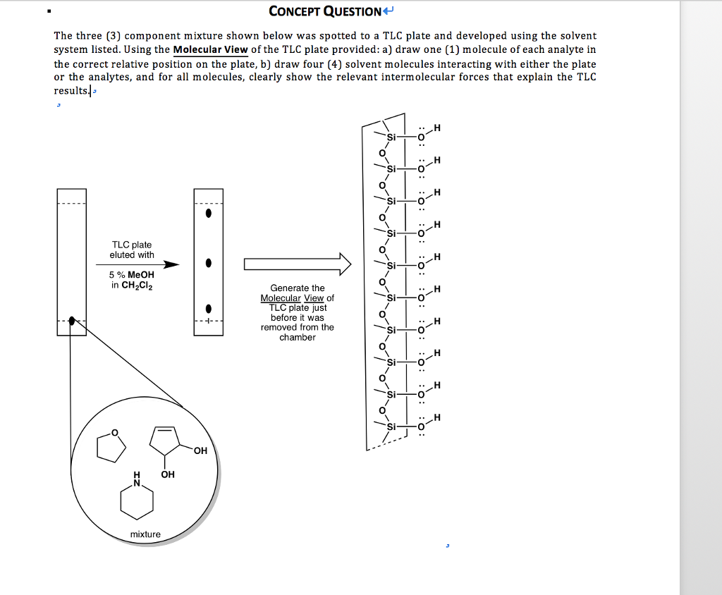 Solved The three (3) component mixture shown below was | Chegg.com