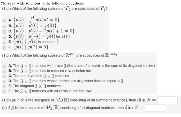 Solved Please provide solutions to the following questions(1 | Chegg.com Solved Please provide solutions to the following questions(1 | Chegg.com