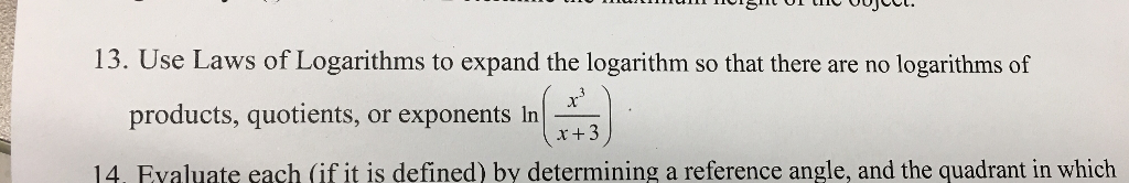 Solved Use Laws of Logarithms to expand the logarithm so | Chegg.com