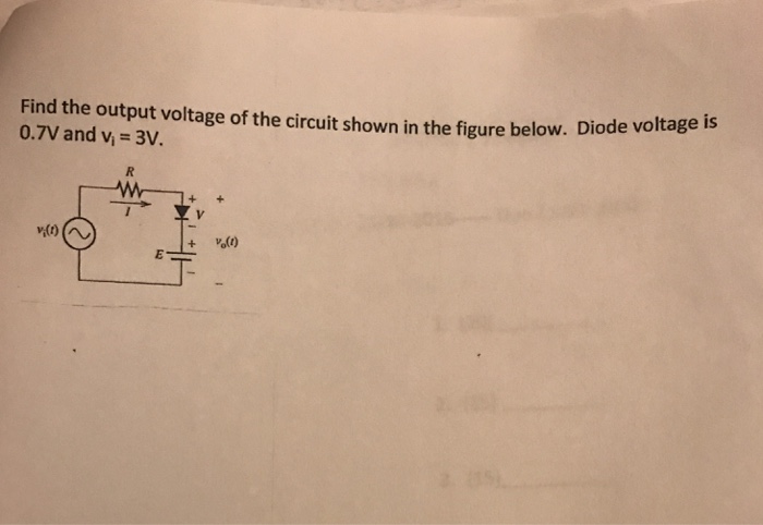 Solved Find the output voltage of the circuit shown in the | Chegg.com