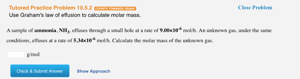 Solved Close Problem Tutored Practice Problem 10.5.2 COUNTS | Chegg.com