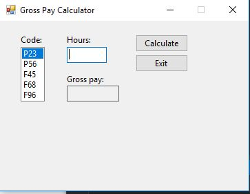 Solved . Open the Gross Pay Solution.sln file contained in | Chegg.com