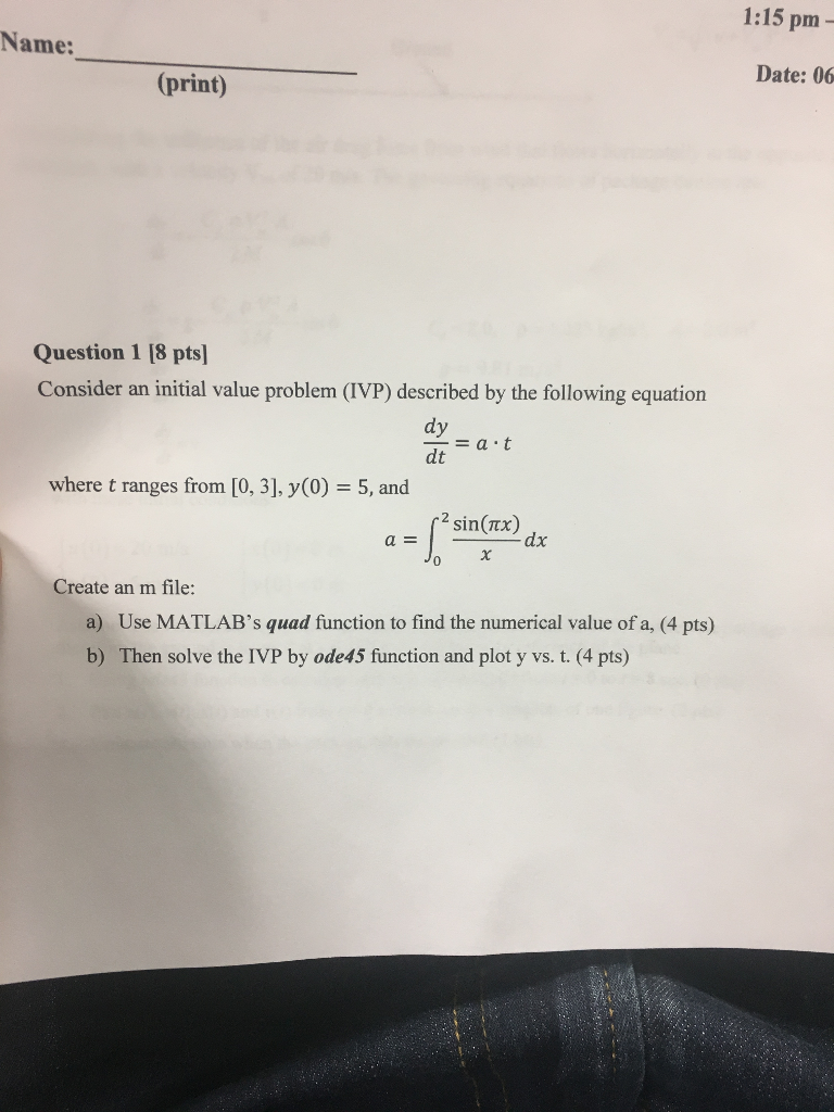 Solved Consider an initial value problem (IVP) described by | Chegg.com