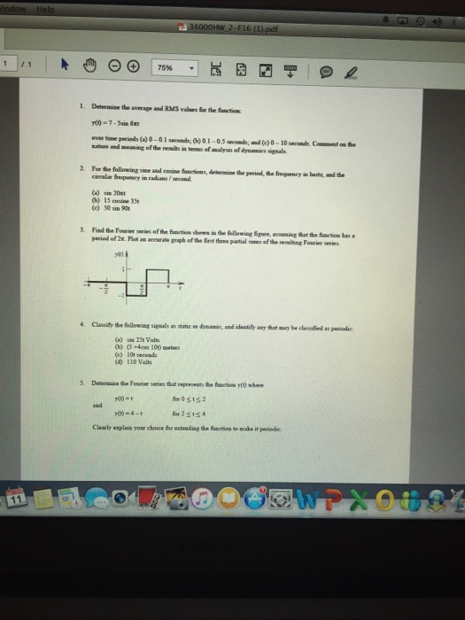 Solved Determine the average and RMS values for the | Chegg.com