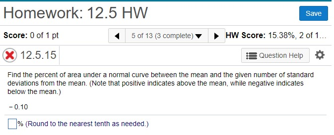 Solved Homework 12 5 Hw Save Score 0 Of 1 Pt 5 Of 13 3