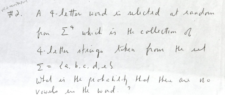 Solved A 4-letter word is selected at random from sigma^4 | Chegg.com