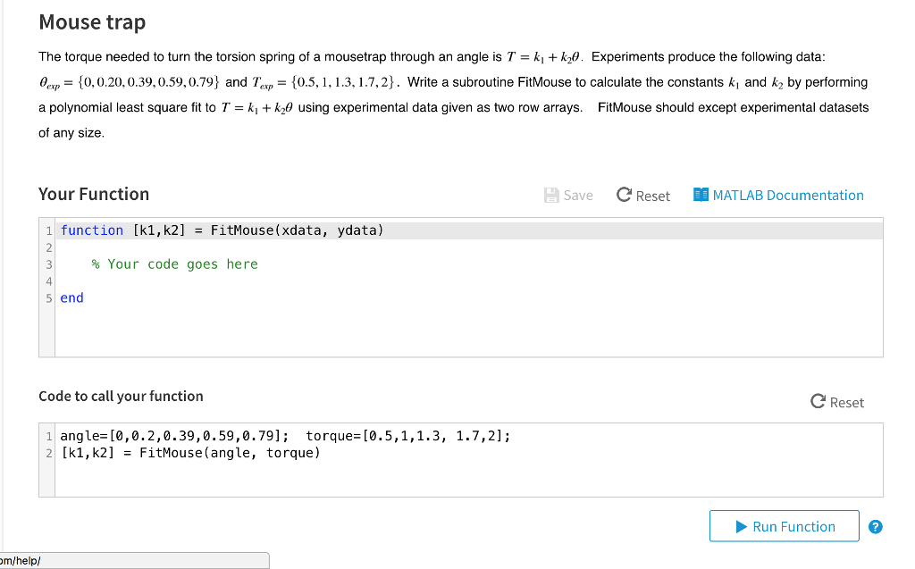 Solved Mouse trap The torque needed to turn the torsion | Chegg.com
