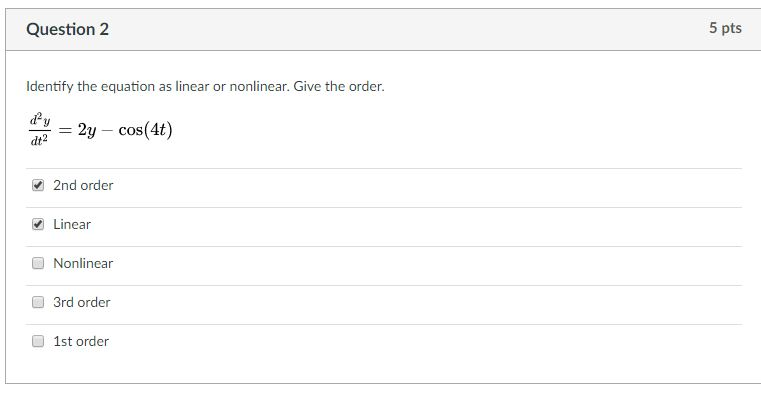 Solved Identify the equation as linear or nonlinear. Give | Chegg.com