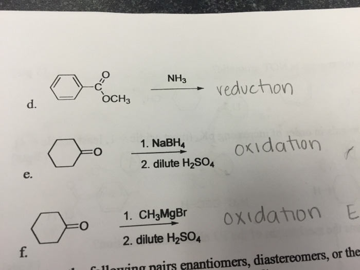 Solved d. OCH3 く)-0 1. NaBHA 1.dilute H2so4 oxidation 2. | Chegg.com