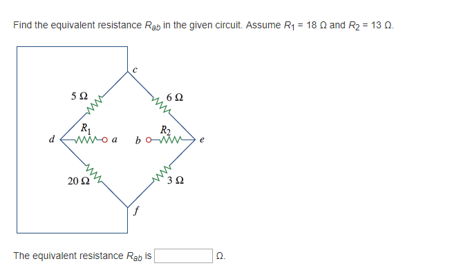 Solved Find the equivalent resistance R_ab in the given | Chegg.com