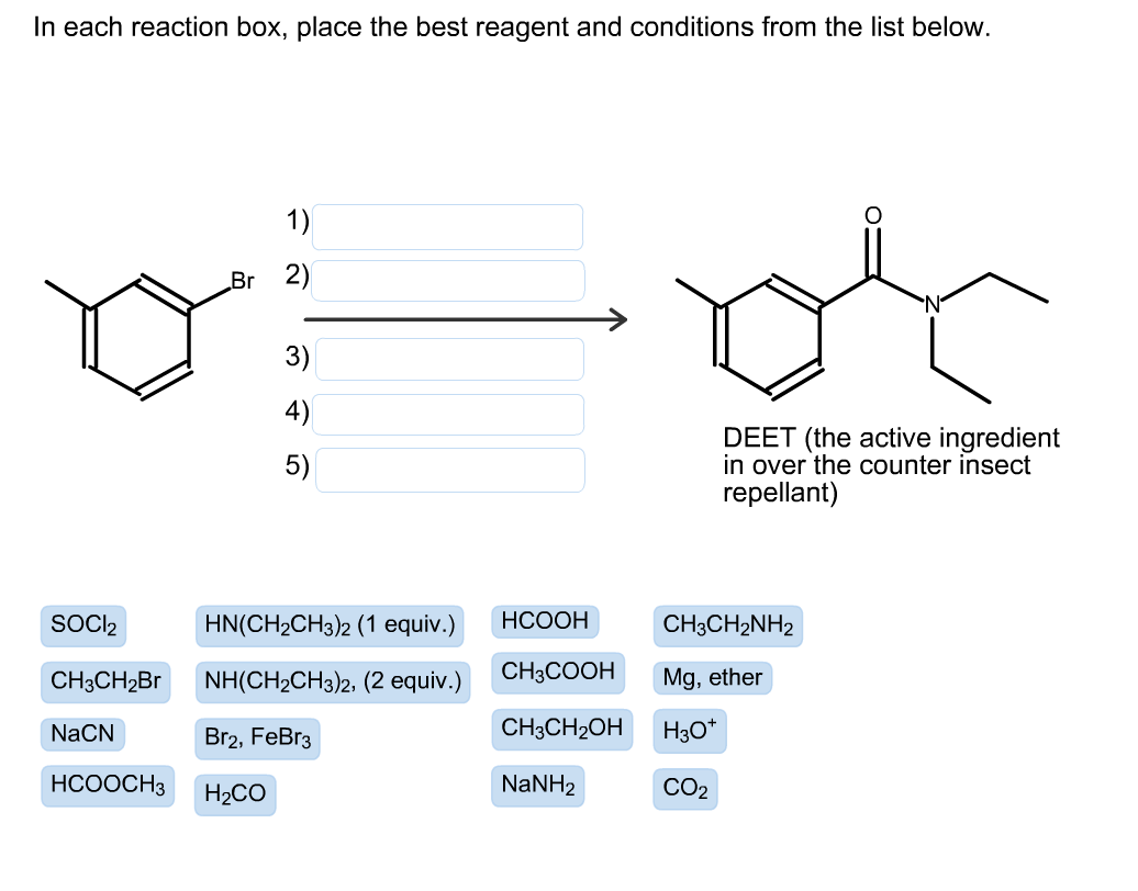 Solved In each reaction box, place the best reagent and | Chegg.com