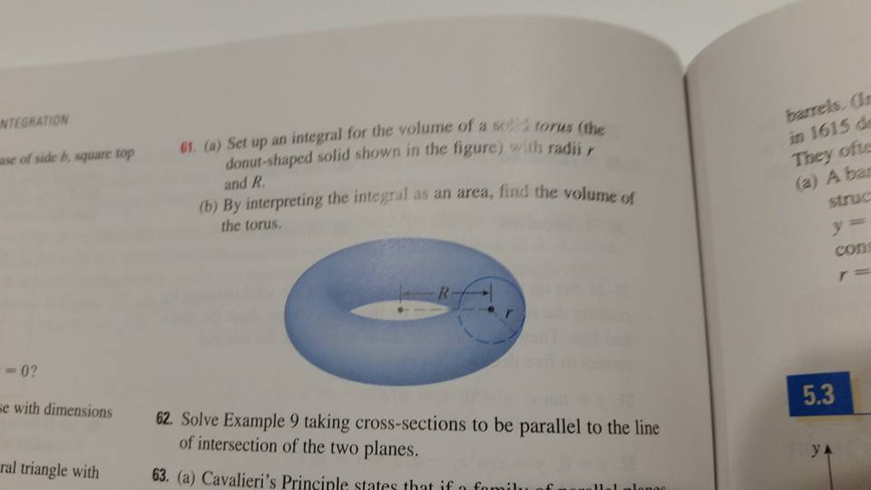 Solved 61 (a) Set up an integral for the volume of a solid | Chegg.com
